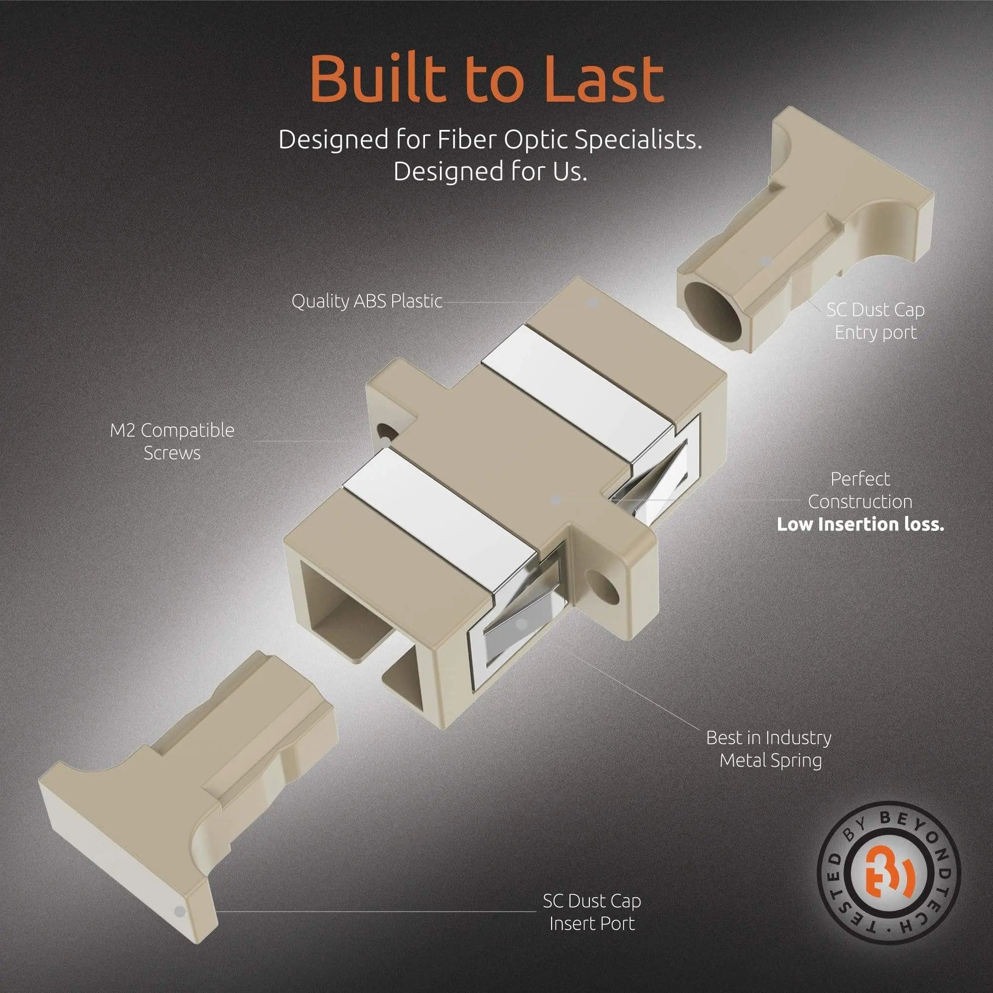 Fiber Optic Coupler SC Simplex UPC Multimode (5 Pack)