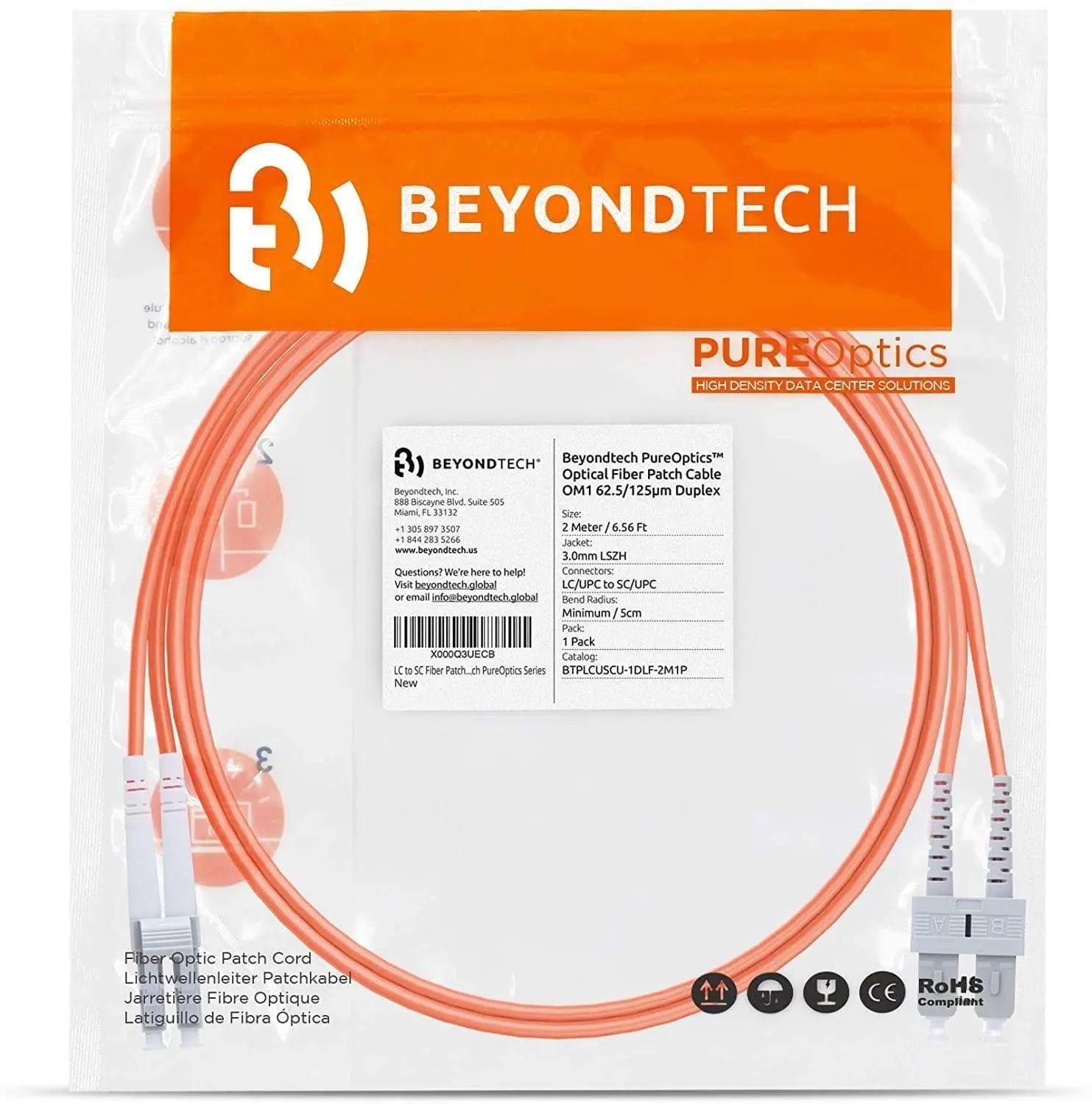 OM1 Fiber Cable: Fiber Patch Cables Multimode 62.5/125μm - Beyondtech