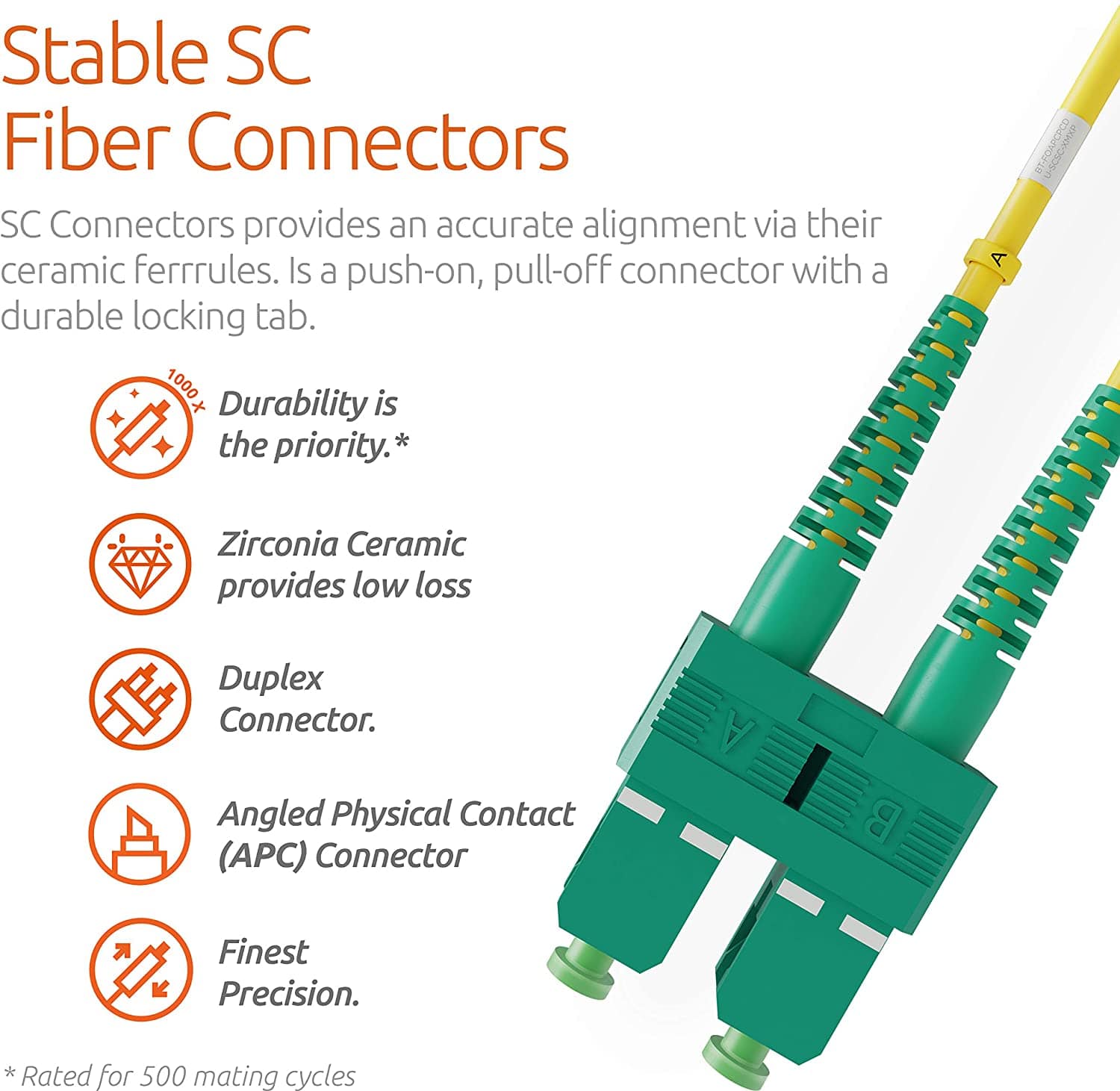 Fiber Patch Cables - Singlemode OS1 APC 9/125μm - Beyondtech